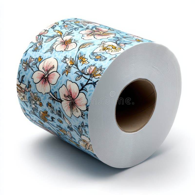 Decorative Toilet Paper Roll with Oriental Pattern and Dragonfly Motif ...