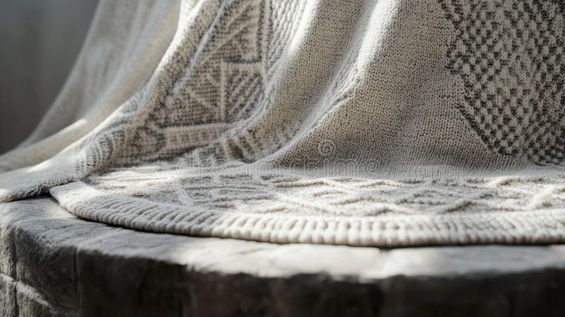 Elegant Norwegian Wool Sweater Pattern Draped Over a Rock Showcasing ...