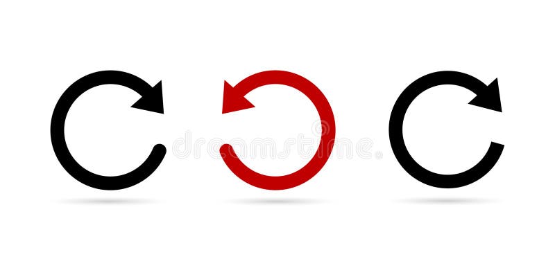 Circular Arrows. Redo Symbol on White Background. Stock Vector ...