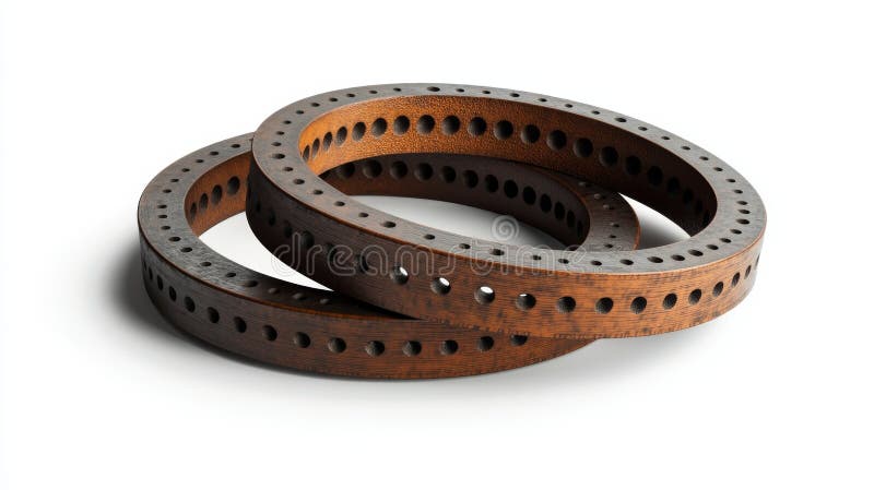 Two Interconnected Rings with Unique Perforations Showcase an ...