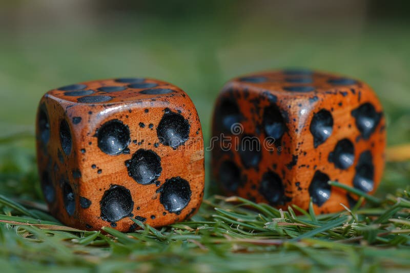 Double Trouble: Two Dice with Black Dots Stock Illustration ...