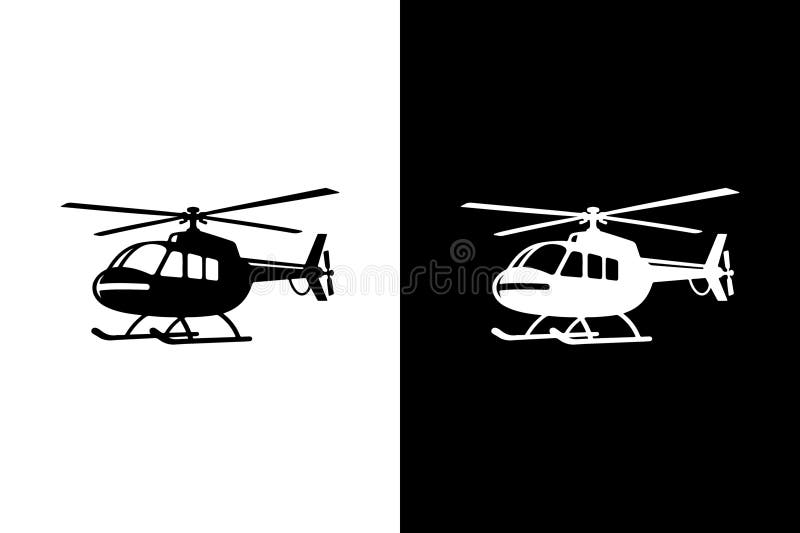 Distinct Helicopter Silhouettes Stock Illustrations – 20 Distinct ...