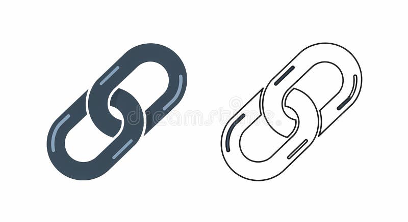 Chain Link Icon, Connection and Network Symbol, Vector Illustration ...