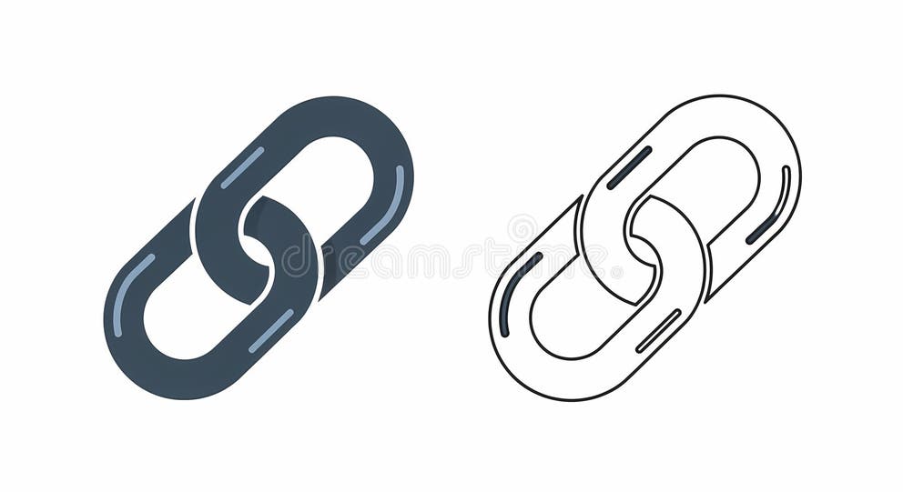 Chain Link Icon, Connection and Network Symbol, Vector Illustration ...