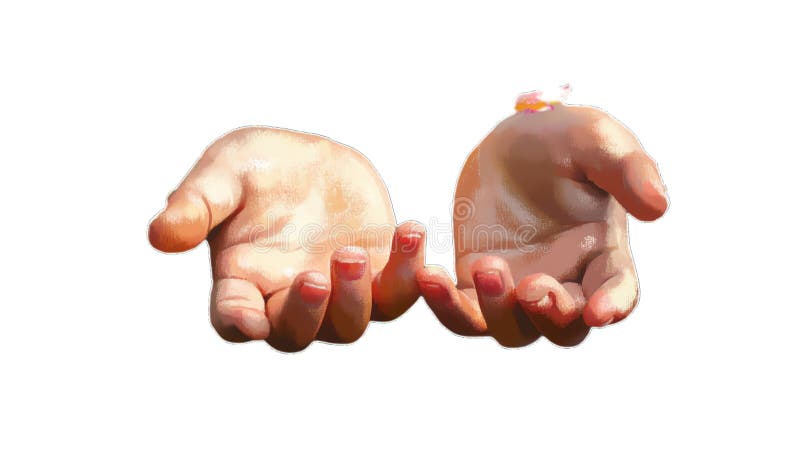 Two Open Hands Symbolizing Generosity and Compassion in Life Stock ...