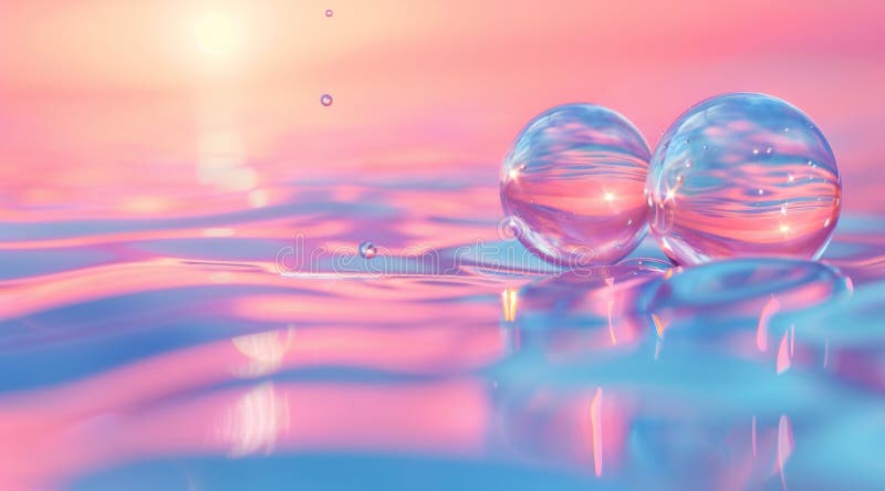 This Image Features Two Transparent Spheres with Swirling Patterns ...