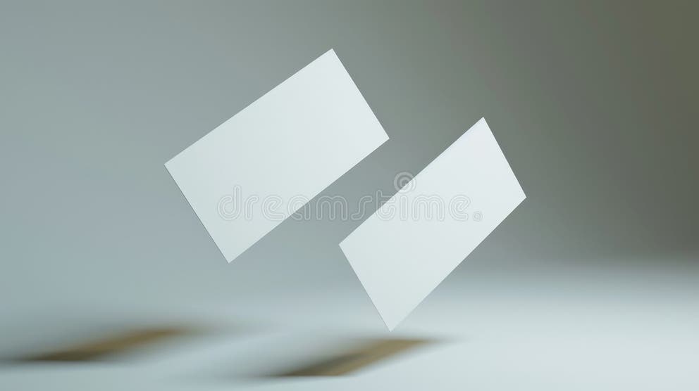Abstract Floating White Rectangles - Generative AI Stock Photo - Image ...
