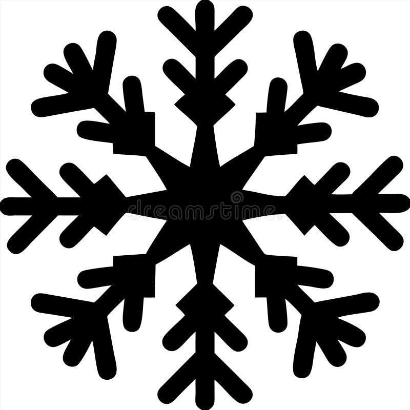 Black Snowflake Vector for Winter and Holiday Design Projects Stock ...
