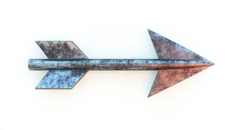 A Detailed Metallic Arrow Image Showcasing a Blend of Colors and ...