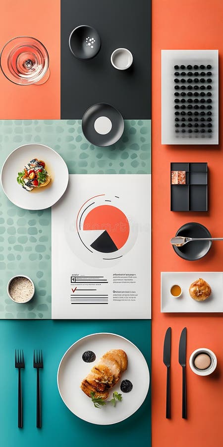 Variety of Objects Arranged on Flat Surface Stock Illustration ...