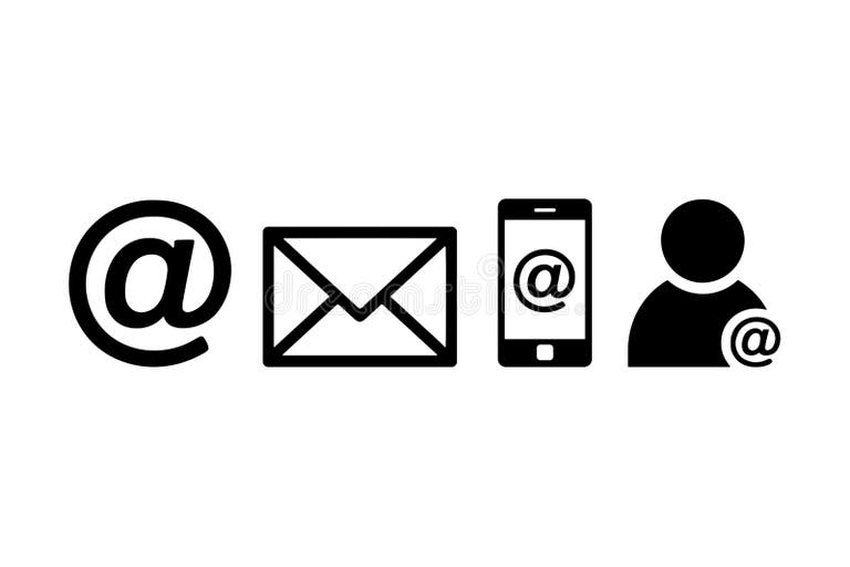 Email Communications Set for Digital Communication Design Stock ...