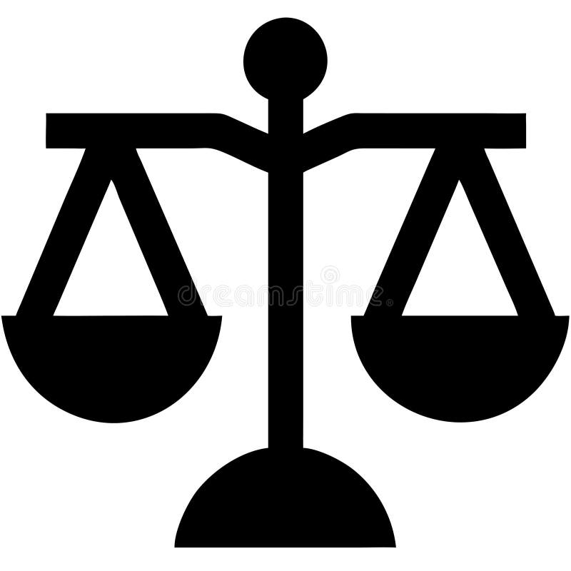 Legal Justice Balance Scale Symbol Vector for Law and Order Concepts ...
