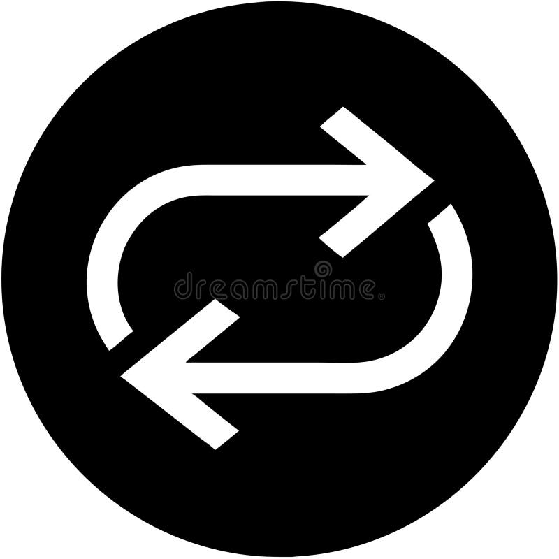 Repeating Arrows Symbol Vector for Recycling and Continuity Concepts ...