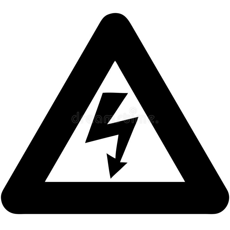 High Voltage Warning Sign Vector for Electrical Safety and Hazard ...