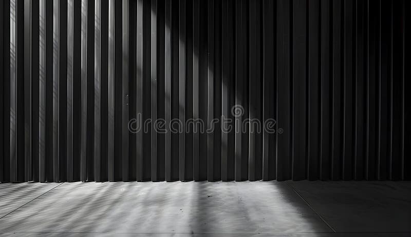 Striped Wall with Light and Shadow Effects Stock Illustration ...