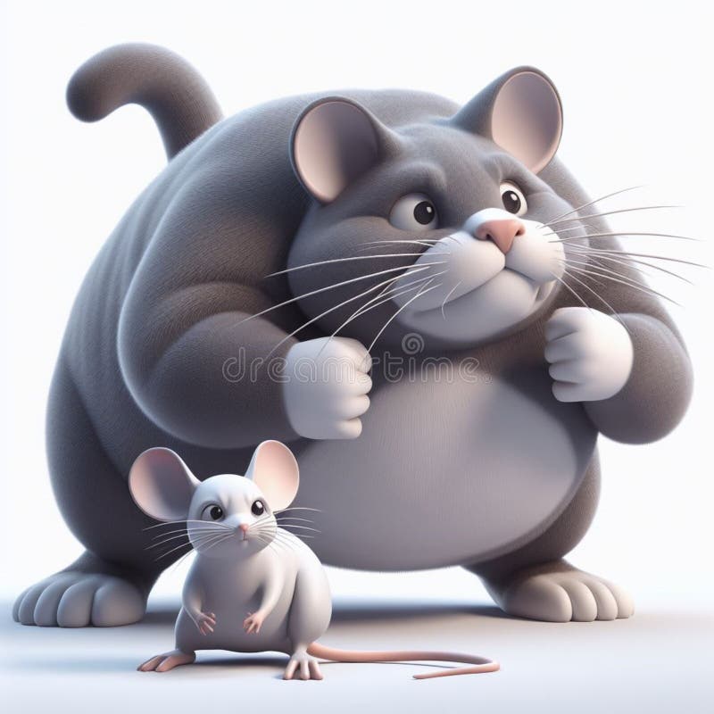 Big Cat and Angry at Something, Also Mouse is Small but Bulky, Angry HD ...