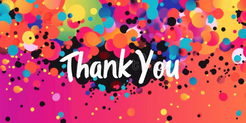 Colorful Circles and Gratitude: a Thank You Abstract Background Stock ...