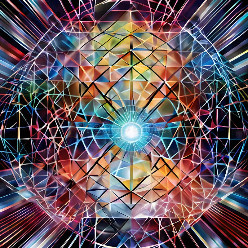 A Vibrant, Abstract Design Creating a Kaleidoscopic Effect. Stock ...