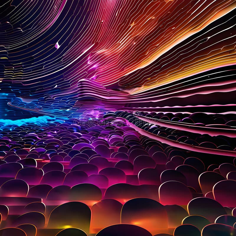 Abstract Landscape Curved Lines Vivid Colors Stock Photos - Free ...