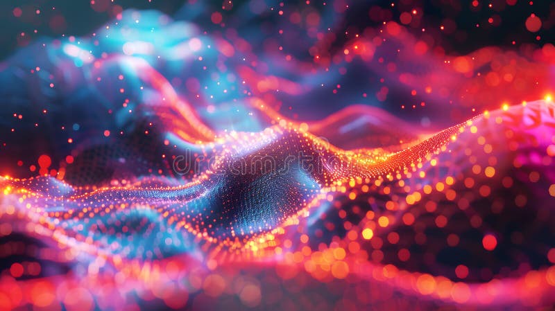 Colorful Particle Swarm Abstract Background with Vibrant Dynamic ...