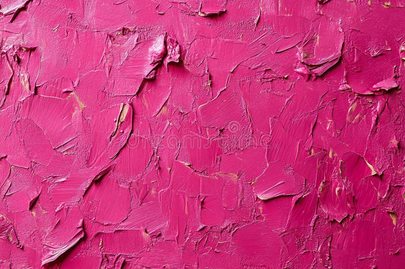 Bright Pink Textured Abstract Acrylic Paint Brush Strokes on Canvas Art ...