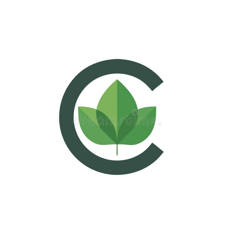 Green Leaf C Symbol Eco Friendly Vector Design for Sustainability and ...