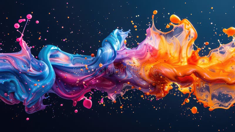 Vibrant Paint Splash: a Dynamic Design Element Isolated on a Background ...