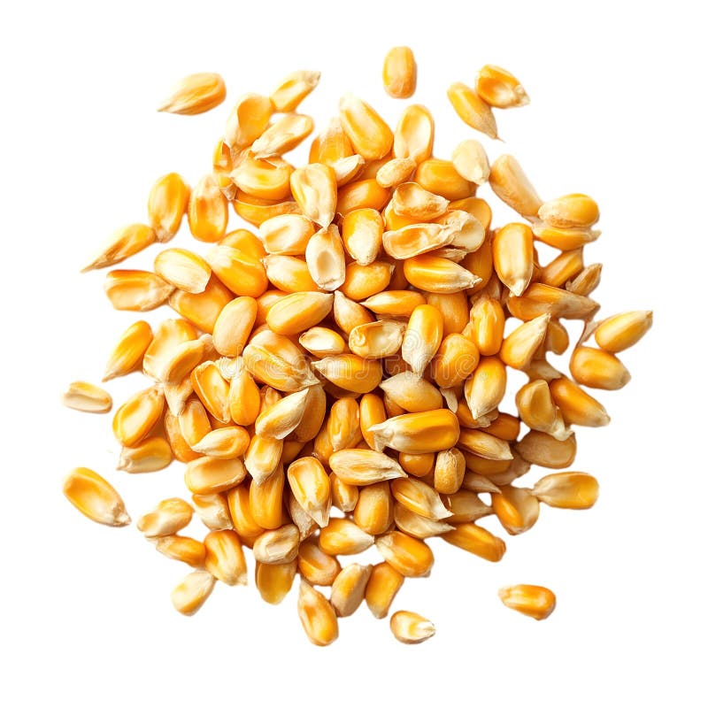 Pile of Yellow Corn Kernels on White Background for Cooking and Recipes ...