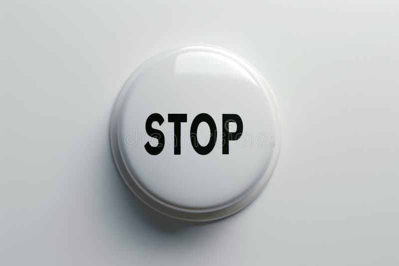 Playful Stop Button Design stock illustration. Illustration of graphics ...