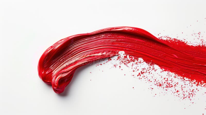 Vibrant Red Paint Line on Isolated Background Stock Illustration ...