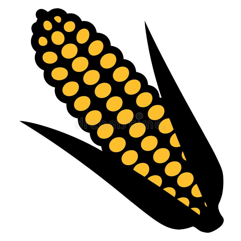 Corn Cob Vector Illustration for Agriculture and Food Design Stock ...