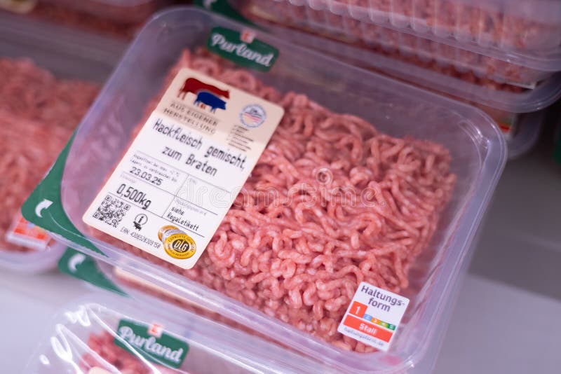 Ground Meat in Packaging for Retail Sale - FRANKFURT, GERMANY - MARCH ...