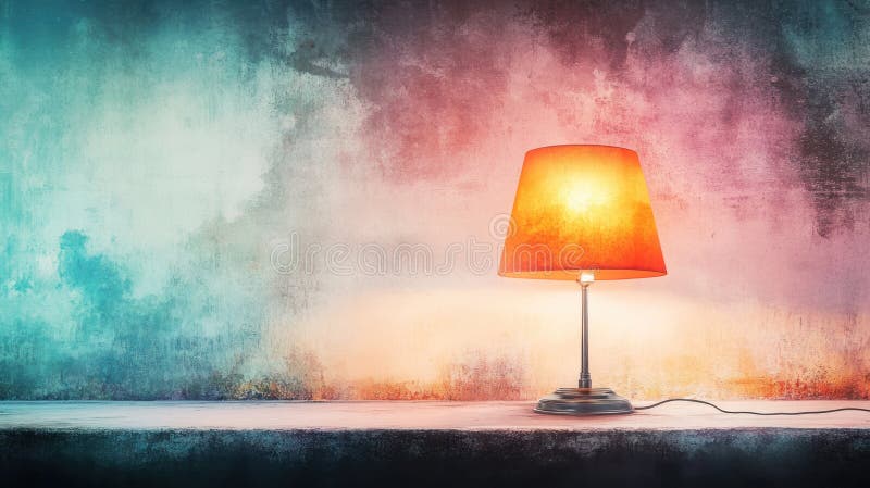 Vintage Art Deco Lamp in Cozy Setting with Soft Lighting and Sepia ...