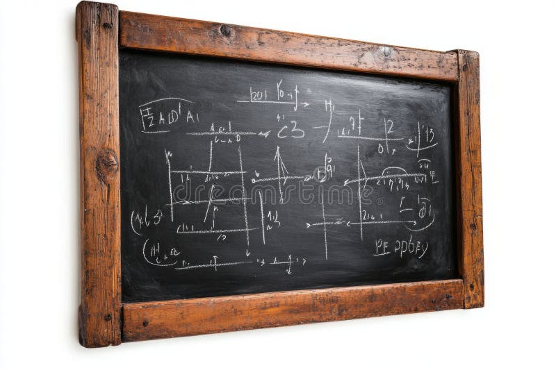 A Rustic Chalkboard Displays Complex Mathematical Equations and ...