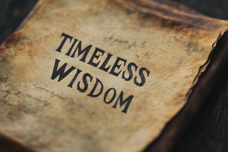 Timeless Wisdom on Vintage Paper Stock Illustration - Illustration of ...