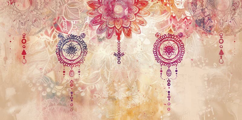 Rustic Boho Charm. Vintage Boho Background High Detailed Wallpaper ...