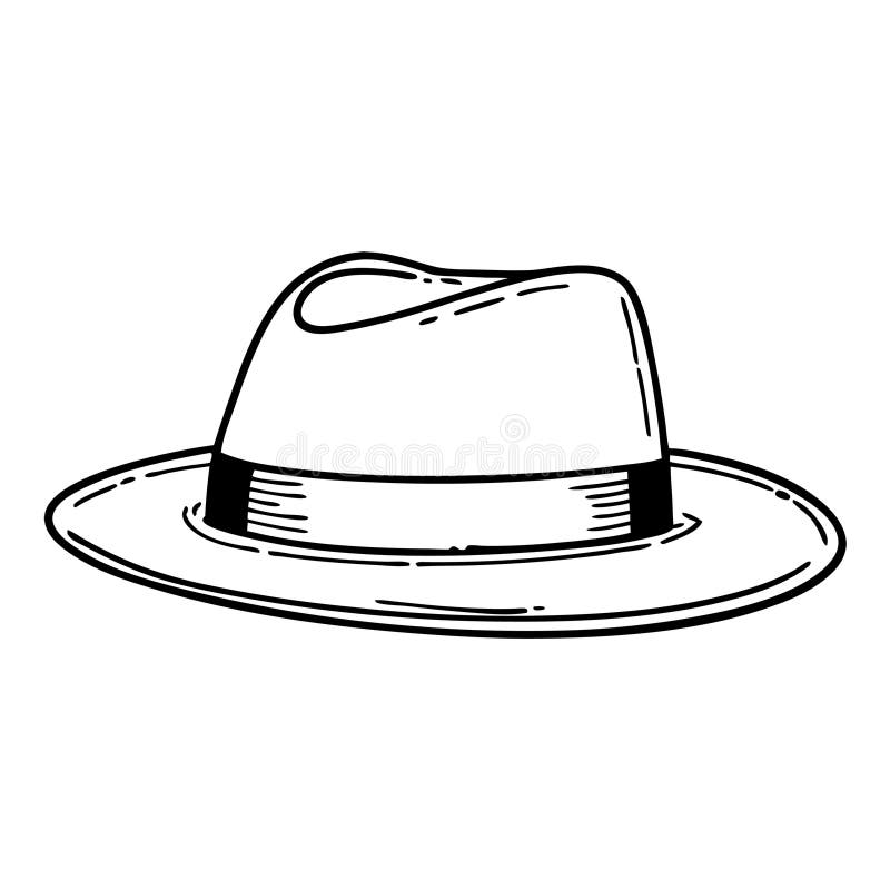 Vintage Fedora Hat Vector Illustration for Fashion and Style Concepts ...