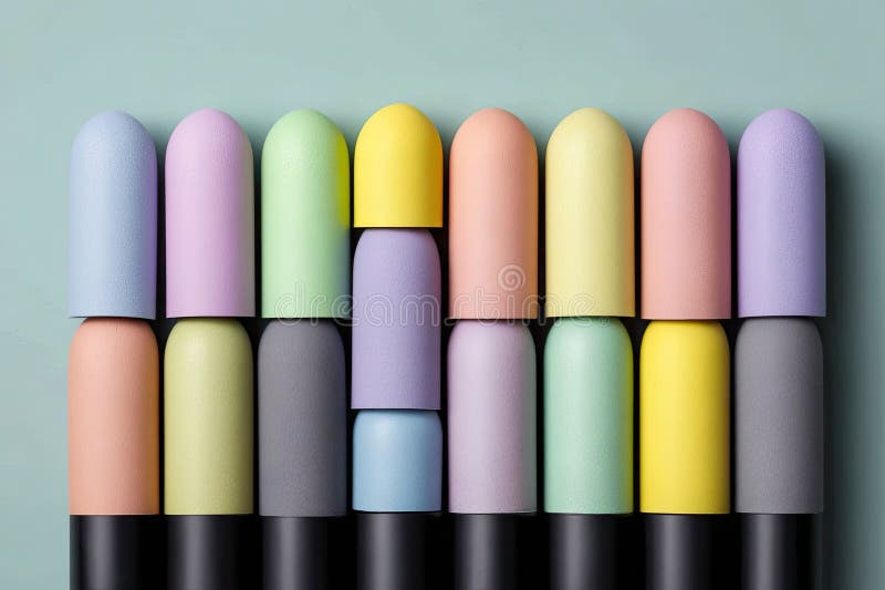 Pastel Cylinder Pattern stock illustration. Illustration of flat ...