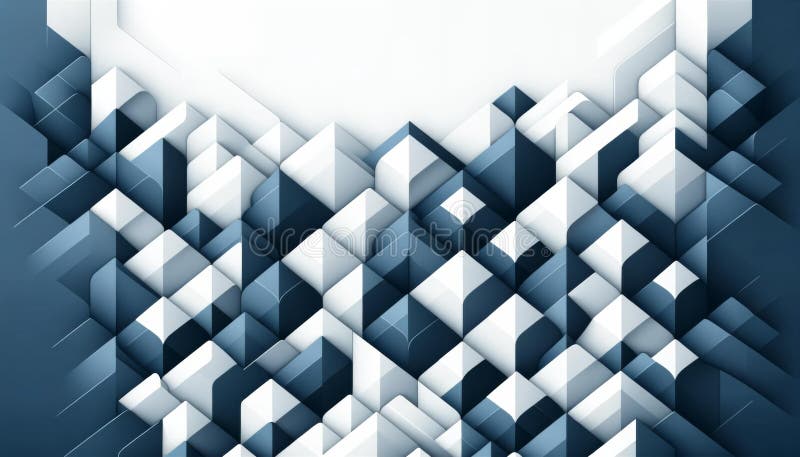 Abstract Geometric Background with 3D Cubes, Modern Design Concept ...