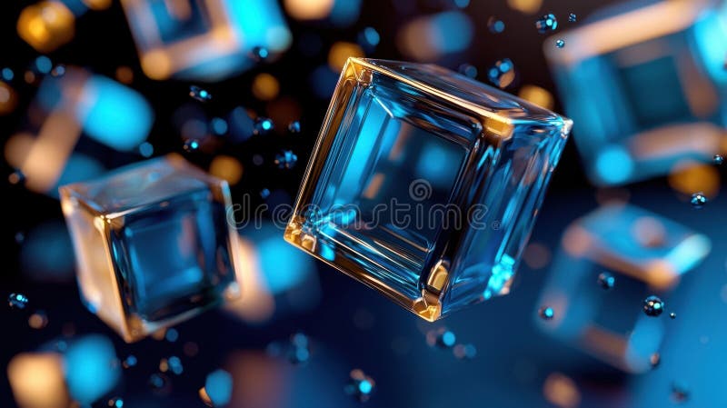 The Image Features a Visually Striking Arrangement of Translucent ...