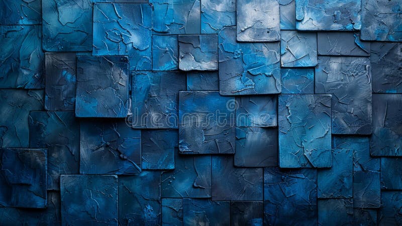 Blue square tile wall stock photo. Image of interior - 323350618