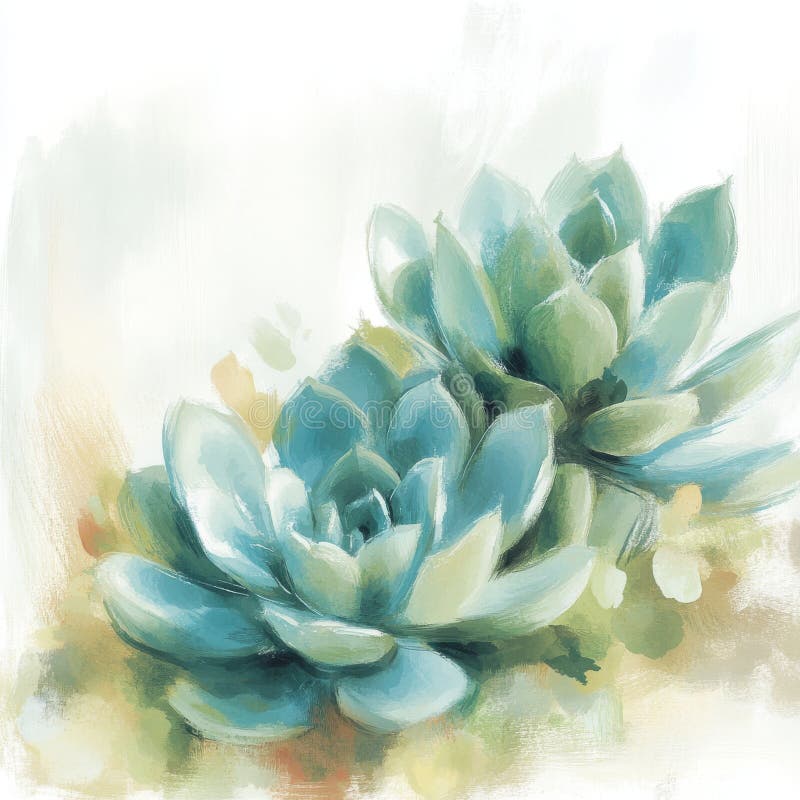 The Image Features a Watercolor Hand Drawing with Brush Strokes ...