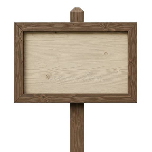 Rustic Wooden Signpost with Blank Announcement Board for Outdoor ...