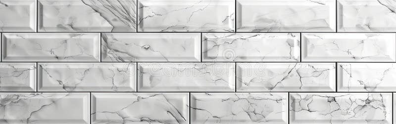 White Brick Subway Tile Wall Texture - Seamless Panoramic Background ...