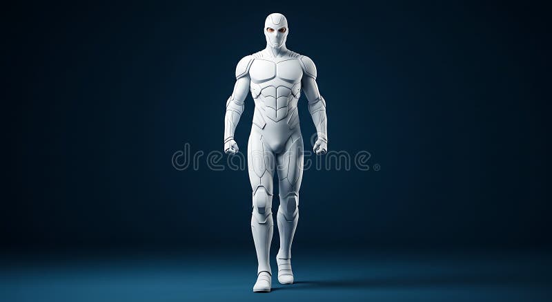 A Futuristic White Armor Superhero Stands Tall - Generated Using Ai ...