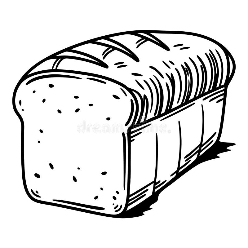 Whole Wheat Bread Loaf Vector Illustration Bakery Design Element Food ...
