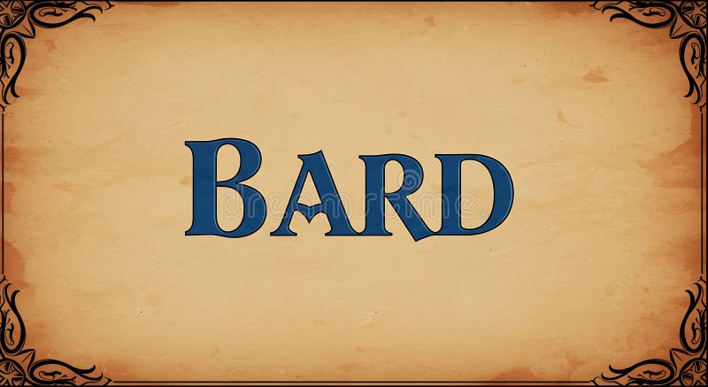 The Image Features the Word "BARD" in Large, Stylized Blue Lettering on ...