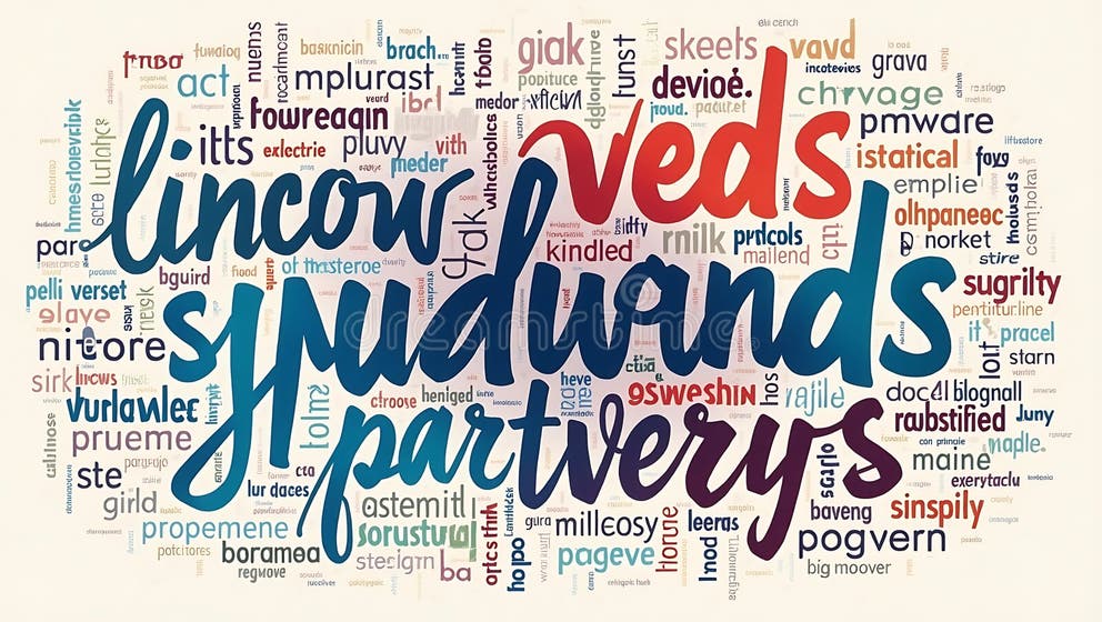 A Word Cloud with Various Terms in Different Sizes and Orientations on ...