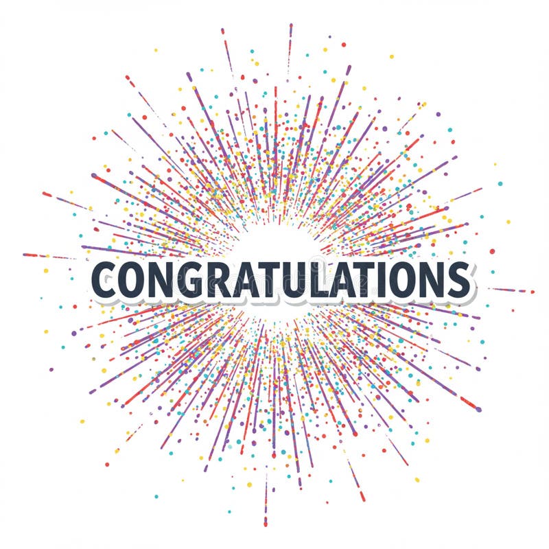 The Image Features the Word "CONGRATULATIONS" in Bold, Black Lettering ...