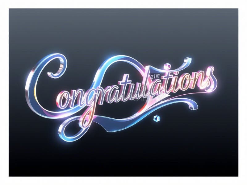 A New Congratulations Text Style Stock Image - Image of finish ...